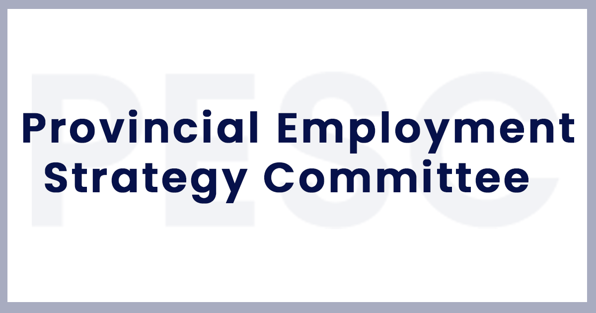 Homepage - Provincial Employment Strategy Committee
